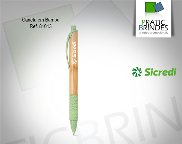 Caneta Ecológica - 81013-Sic | Brindes Corporativos Sicredi