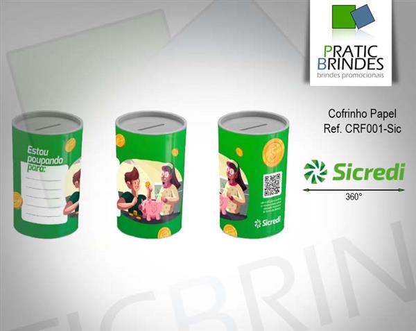 Cofrinho De Papel - Crf001-Sic | Brindes Corporativos Sicredi